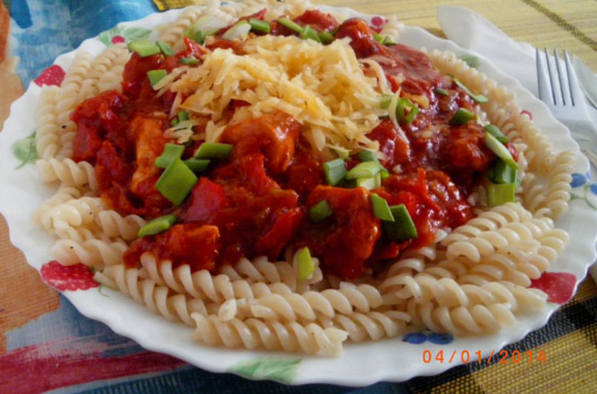 Fusilli all’Arrabbiata z kurczakiem