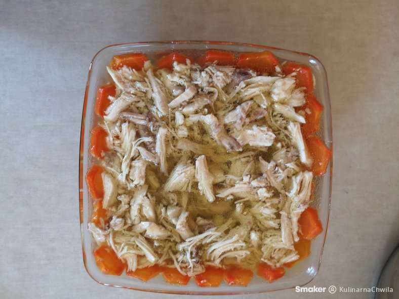 Kolorowa mięsna galaretka