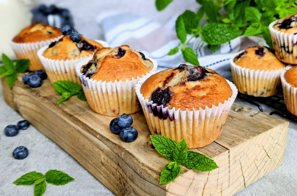 Ekspresowe fit muffinki z jagodami