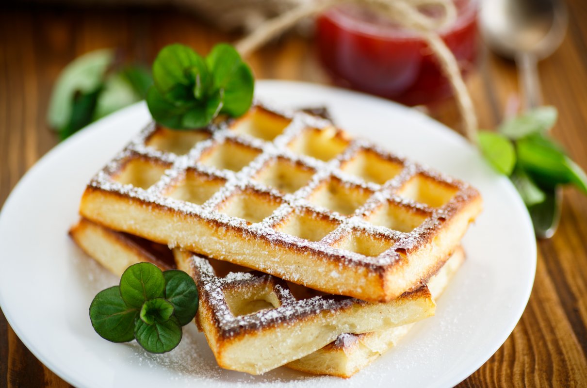 Gofry z serkiem twarogowym