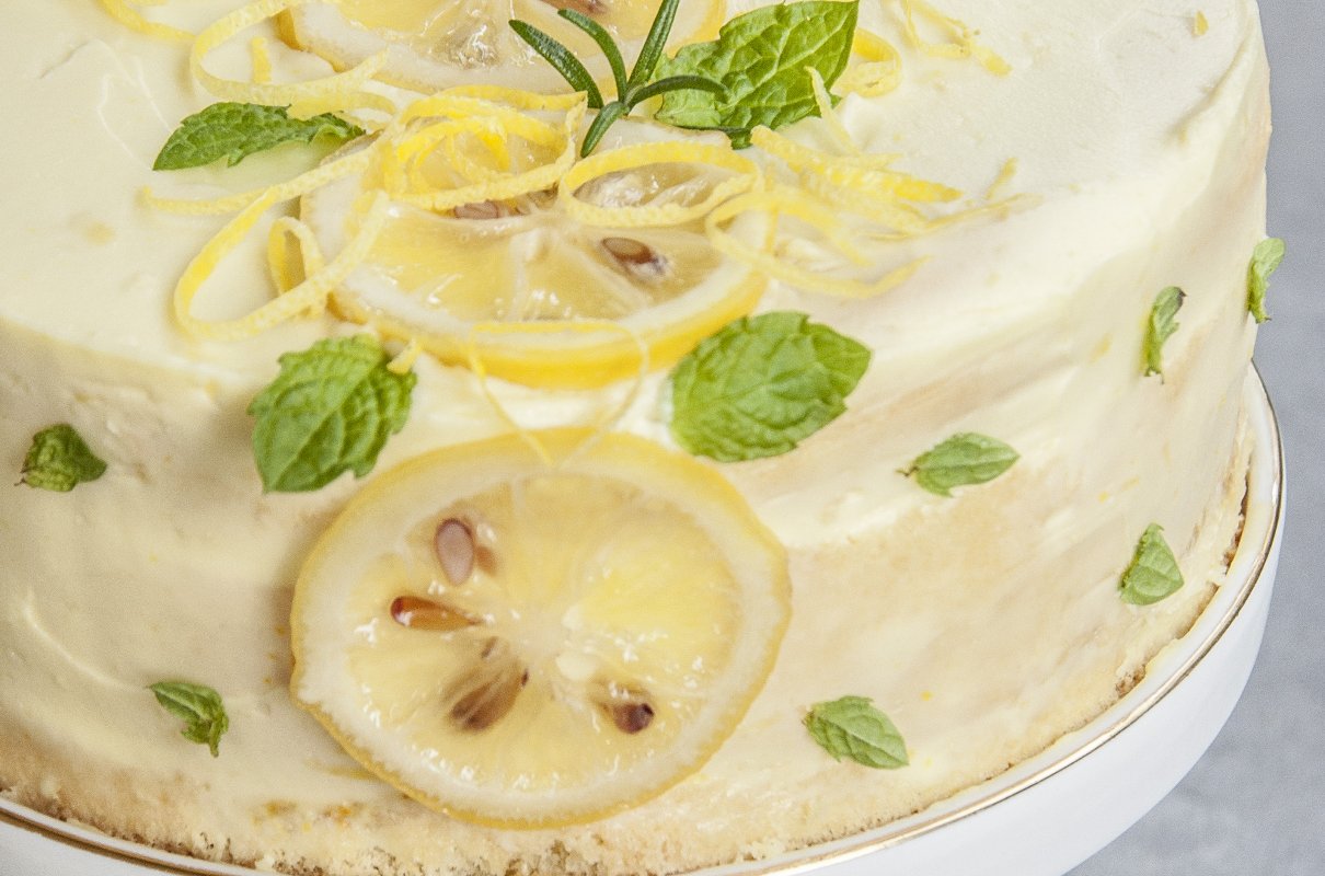 Tort cytrynowy z lemon curd bez cukru