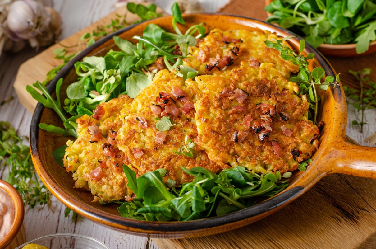 Placki ziemniaczane z boczkiem