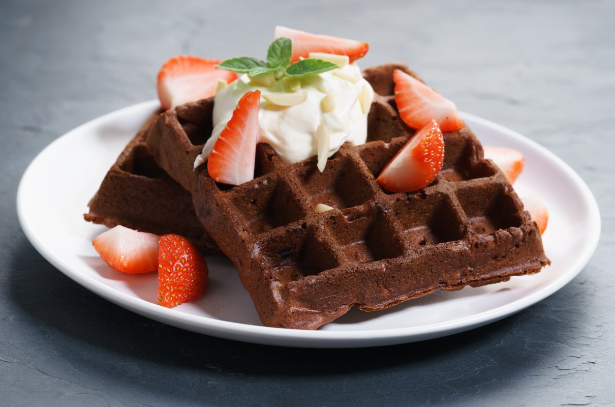 Czekoladowe gofry owsiane
