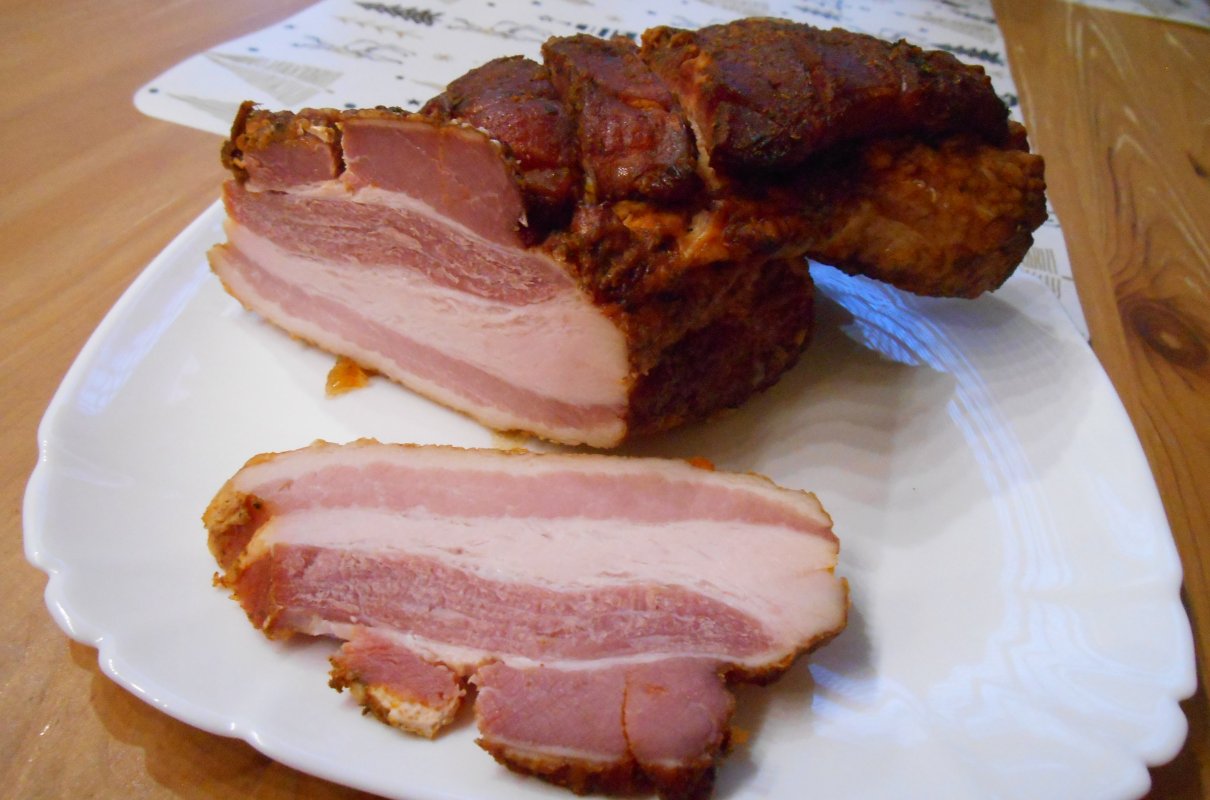 Boczek pieczony w rękawie