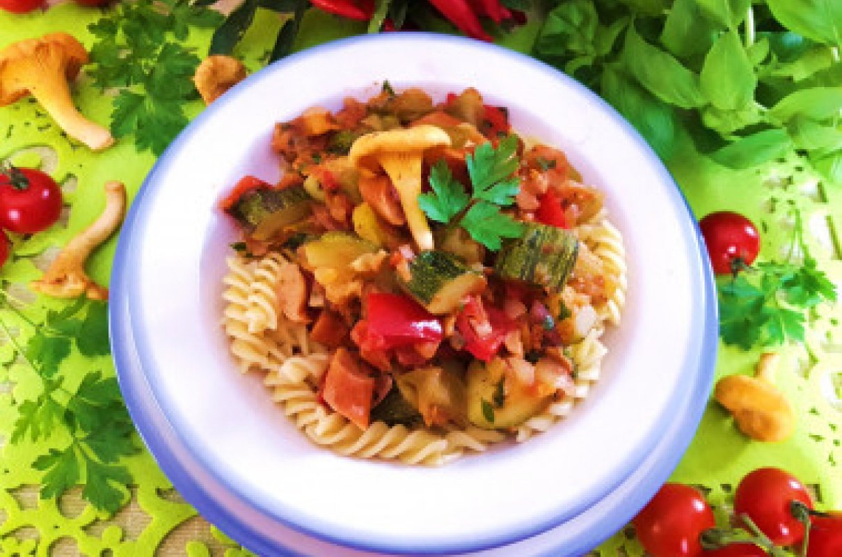 Letni obiad z kurkami