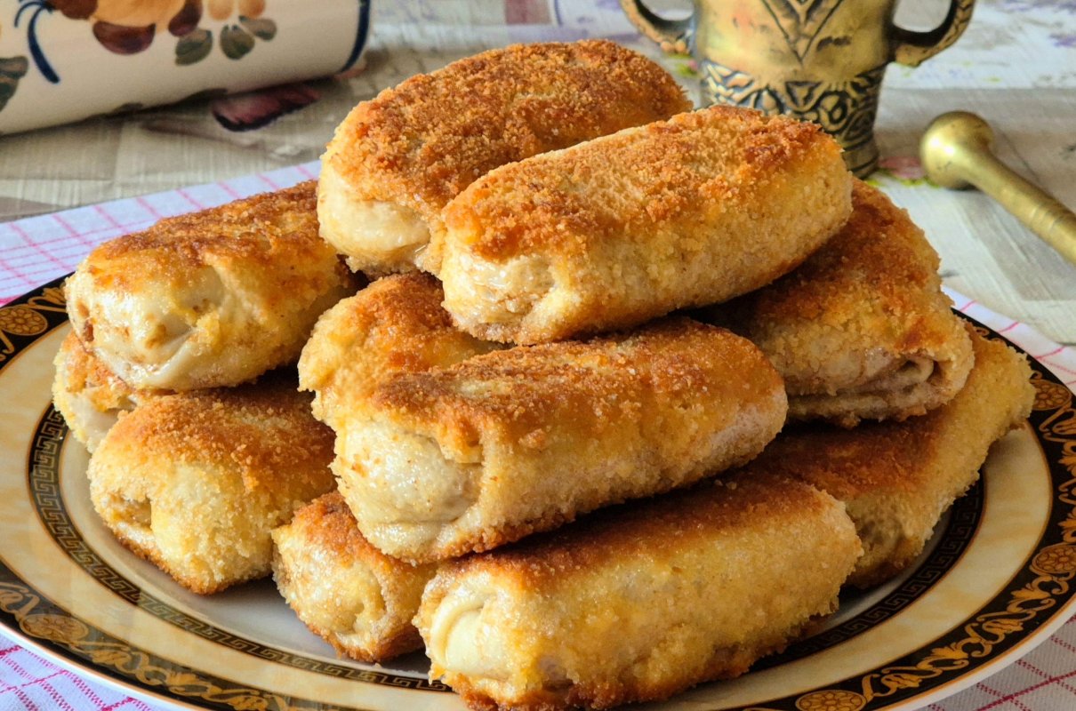 Krokiety z mięsem z rosołu